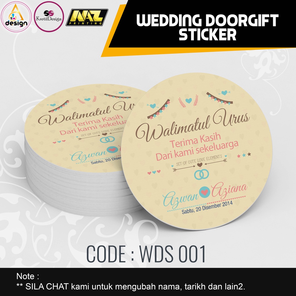 Wedding Doorgift Sticker/sticker kahwin/tunang/sanding/lain2 | Shopee ...