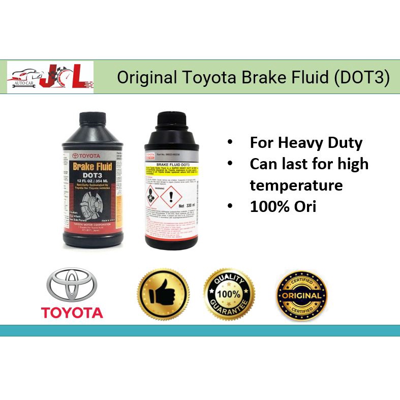 Original 330ml Toyota Brake Fluid Dot3 Dark Red 08823-80230 | Shopee ...