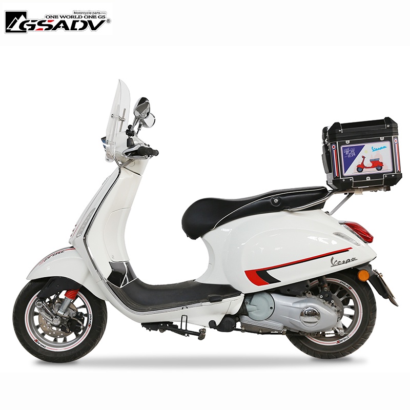 GSADV Vespa Sprint 150 Motorcycle Top Box Aluminium With Pannier Rack ...