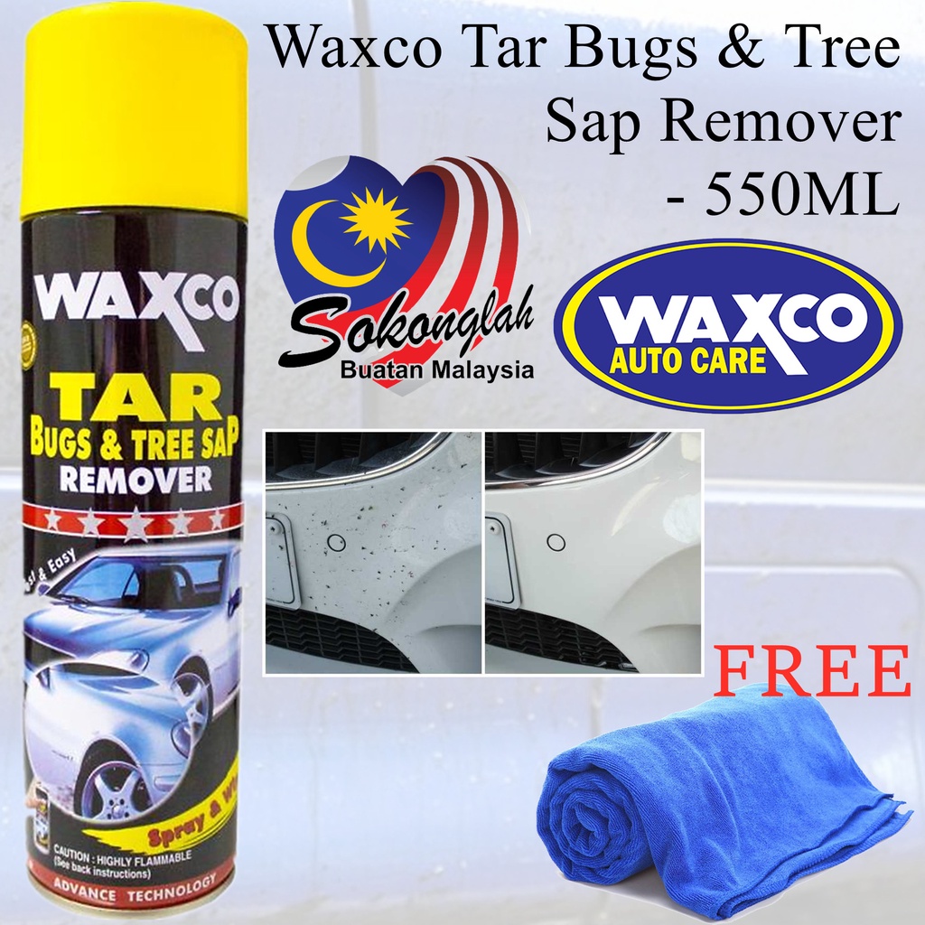 Waxco Tar Bugs & Tree Sap Remover / Waxco Tar Remover - 550ml | Shopee ...