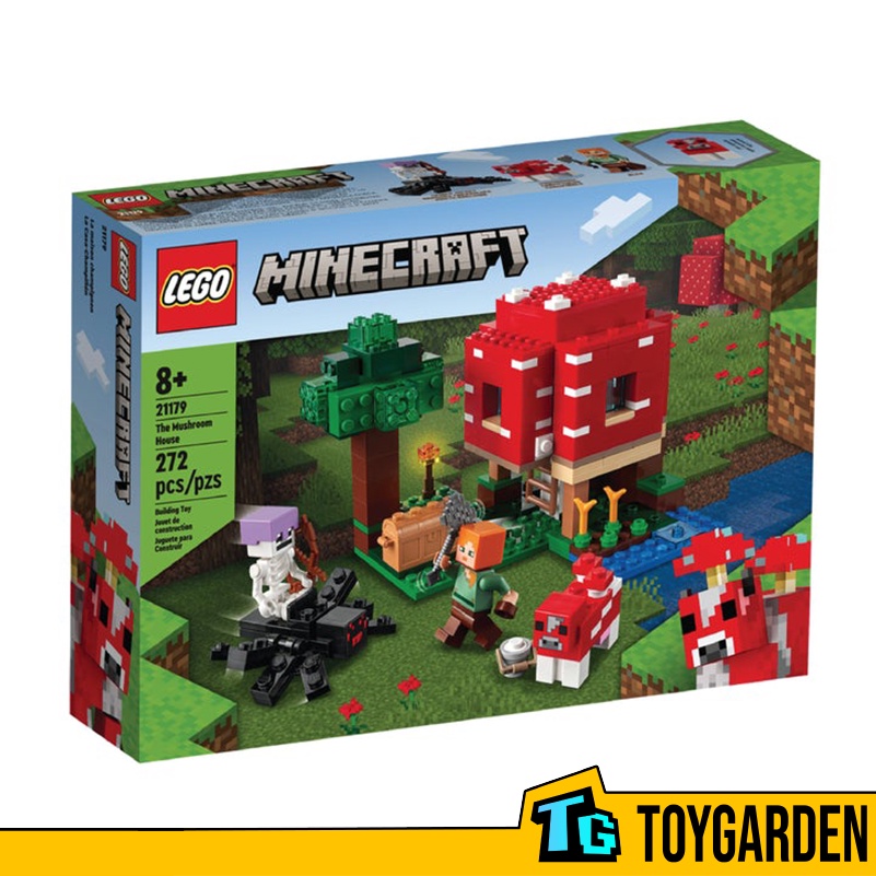 LEGO Minecraft 21179 The Mushroom House (272 Pieces) | Shopee Malaysia
