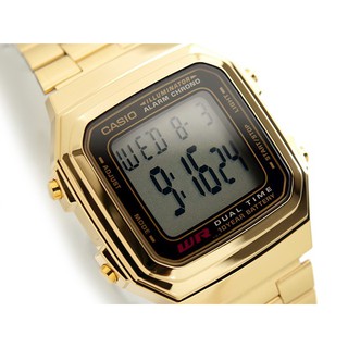 CASIO A178WGA-1A STANDARD DIGITAL WATCH RETRO DESIGN DUAL TIME 10YEAR BATTERY CALENDAR ALARM ...
