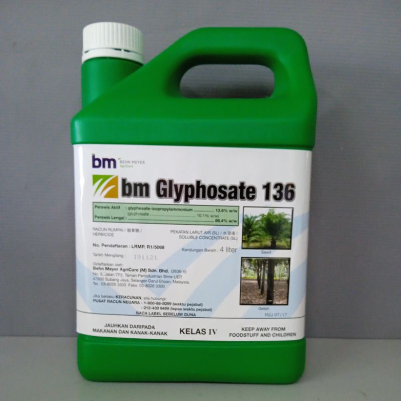 BM GLYPHOSATE 136 4LITER | Shopee Malaysia