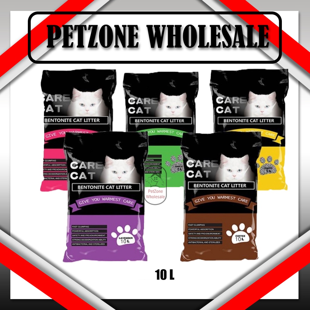 CARE CAT Bentonite Cat Litter 10L | Shopee Malaysia