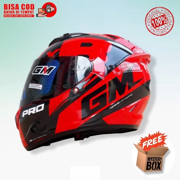 Gm full face Red Black Original Helmet - Original full face Helmet - M ...