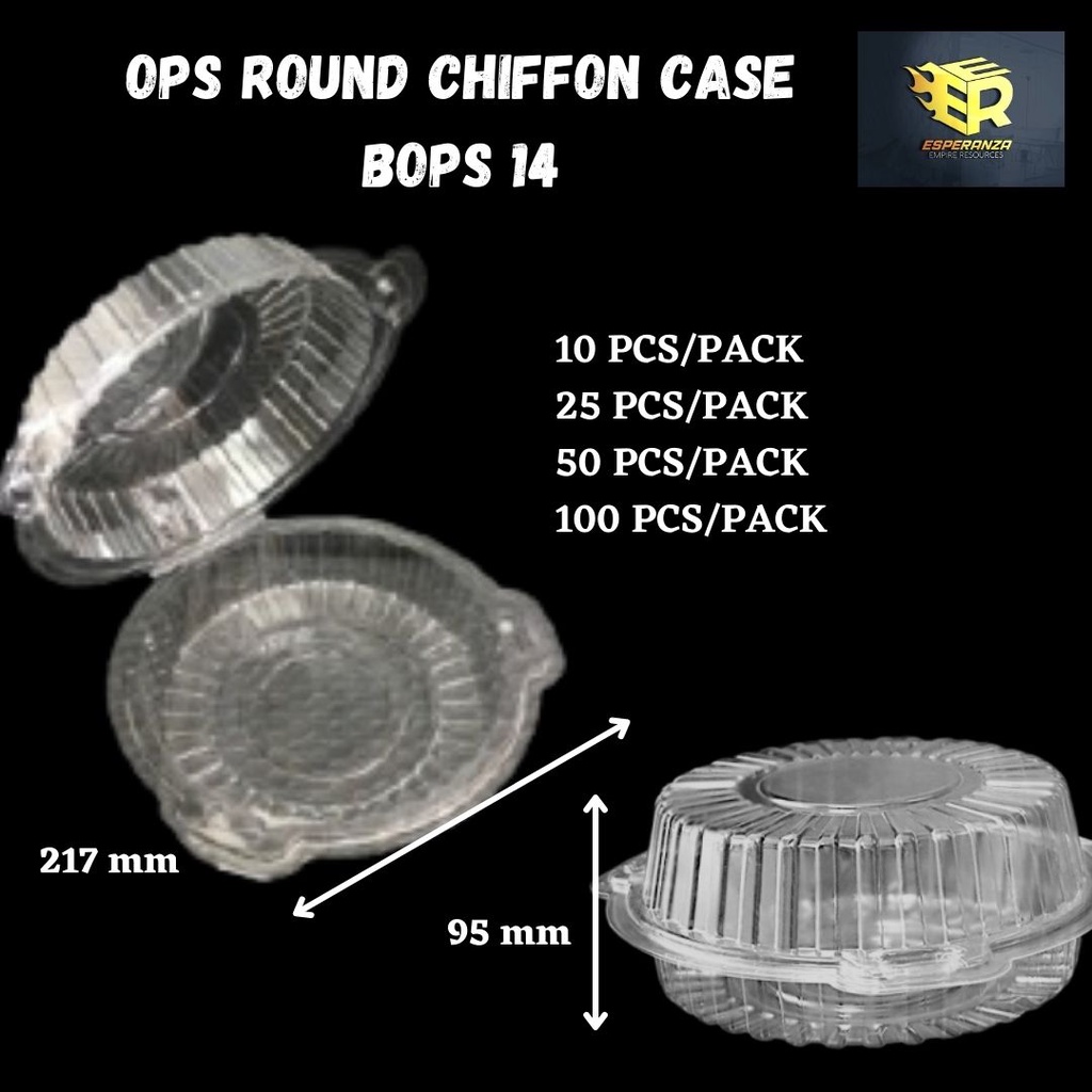 [50 PCS & 100 PCS ] OPS ROUND CHIFFON CASE BOPS 14/BEKAS KUIH BULAT ...