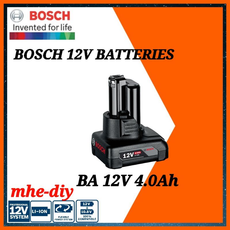 MHE DIY BOSCH 12V 4.0AH BATTERY(GBA 12V 4.0Ah) | Shopee Malaysia