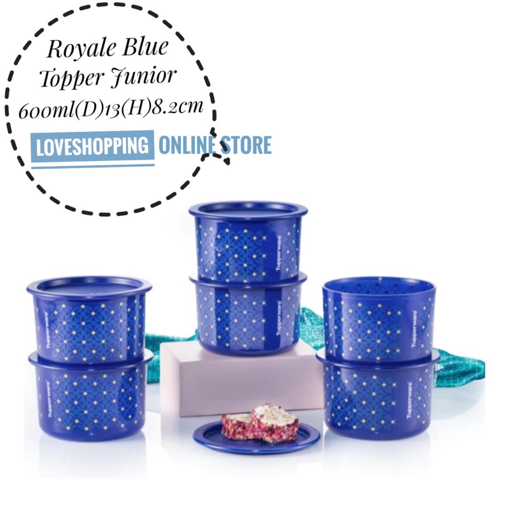 Tupperware Royale Bloom/Blue One Touch Topper Junior 600ml(2/4/6pc) | Shopee Malaysia
