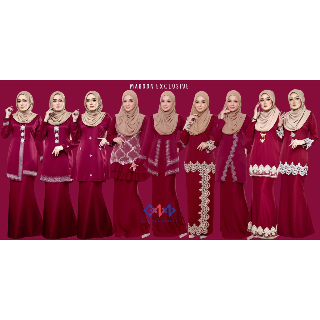 [MAROON] BRIDE SERIES KURUNG PENGATIN MODEN /RIAU/KEDAH NIKAH/TUNANG ...