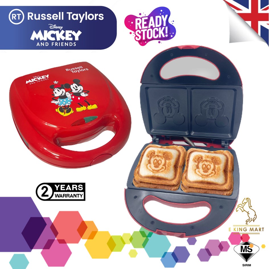 Russell Taylors x Disney Mickey And Friends Sandwich Maker D7 Mickey mouse imprinted Toaster ...