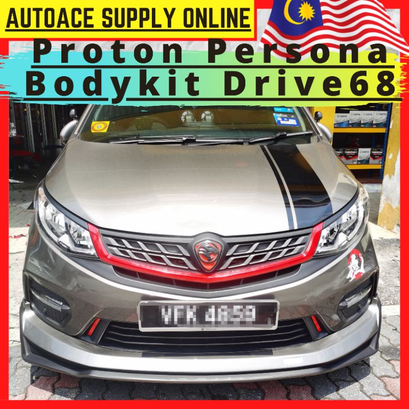 PROTON PERSONA 2019 2020 2021 BODYKIT DRIVE68 Emblem WITH PAINT Abs Ori ...