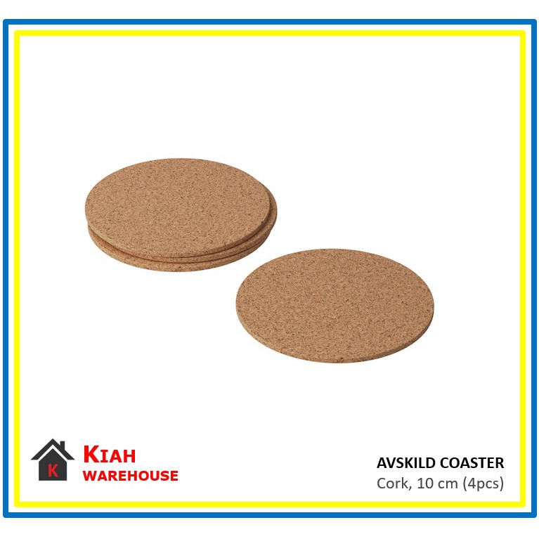 AVSKILD Coaster, cork 10 cm Alas Cawan Meja | Shopee Malaysia