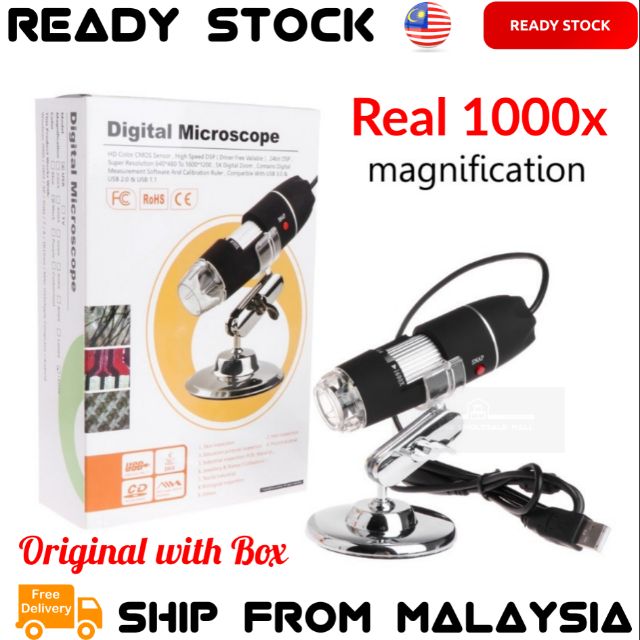 1000X Microscope 8 LED Digital HD USB Android Handheld Magnifier ...
