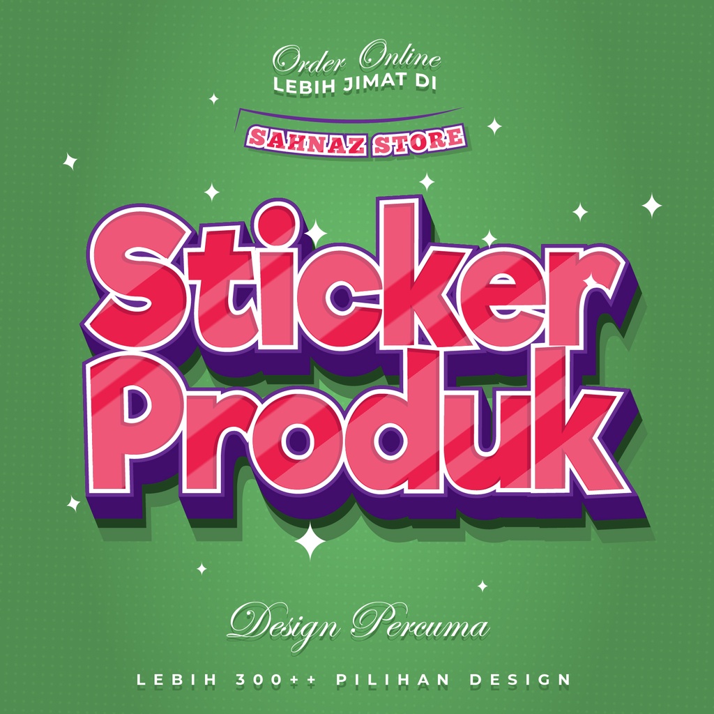 Sticker produk dan perkhidmatan untuk peniaga makanan, minuman, fashion ...