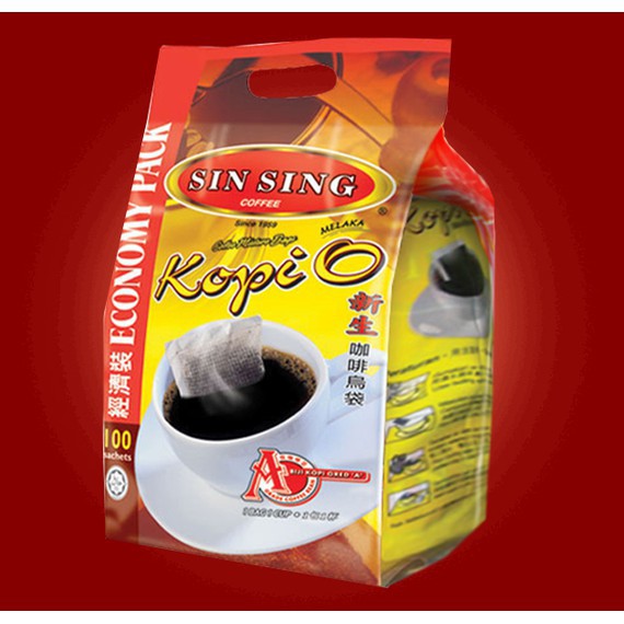 SIN SING Kopi O ECONOMY PACK 100 sachets x 1 Pack EXP : 11/2023 ...