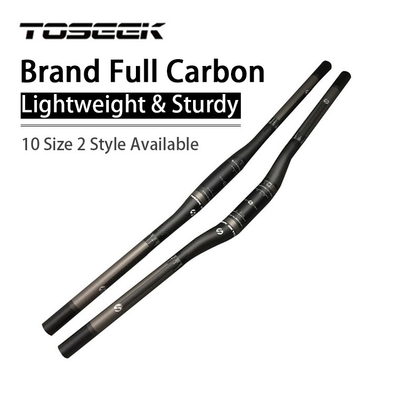 Full Carbon Fiber Handlebar MTB Mountain Bike Riser Bar Flat Bar ...