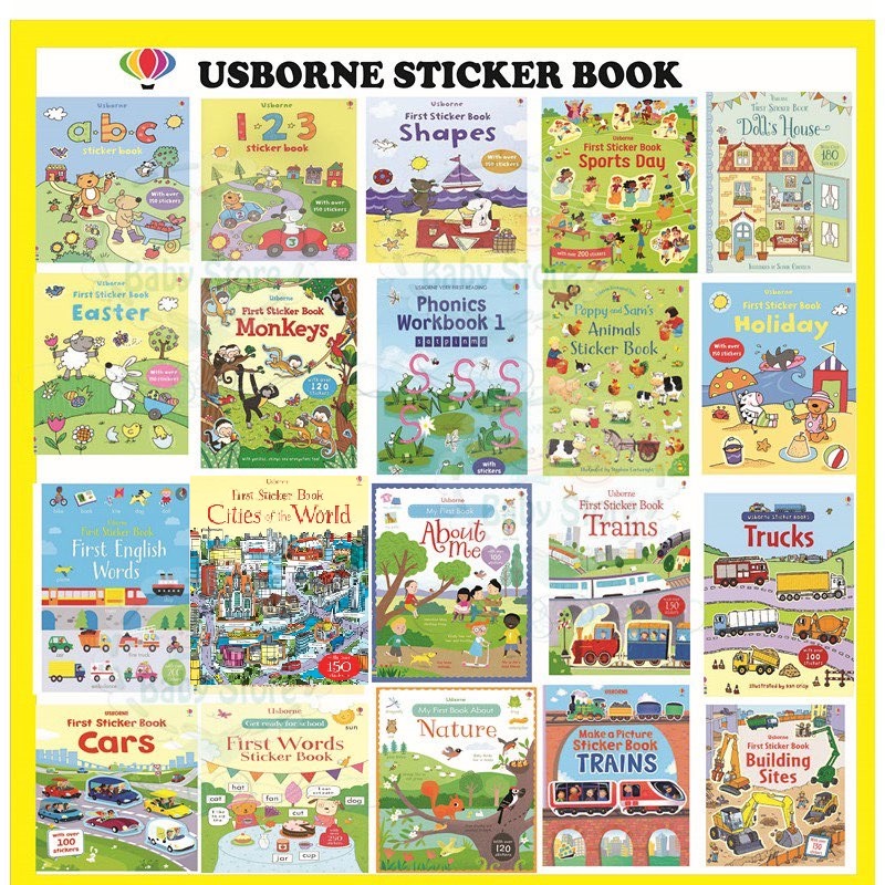 Usborne sticker Book (New title) | Shopee Malaysia