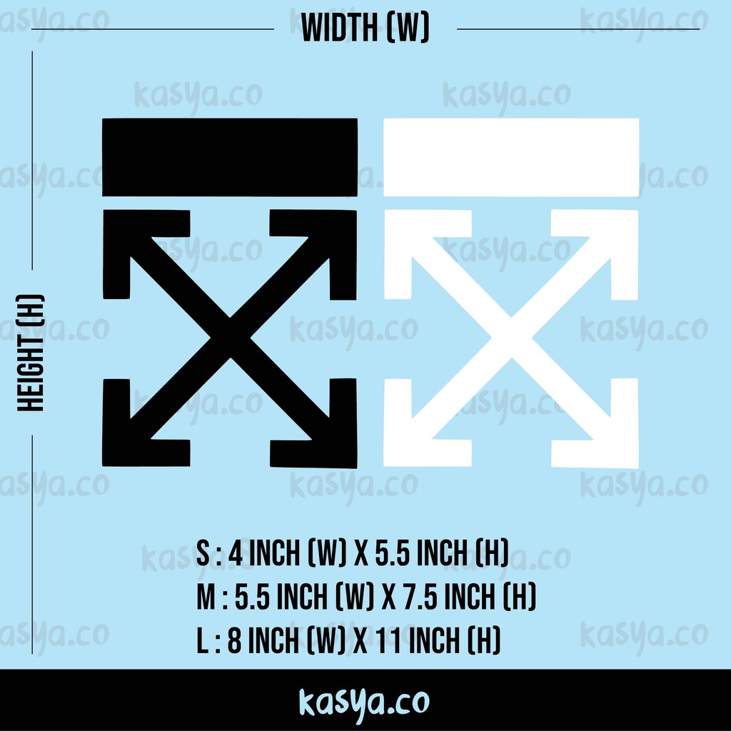OFFWHITE LOGO vinyl sticker cutting | Shopee Malaysia