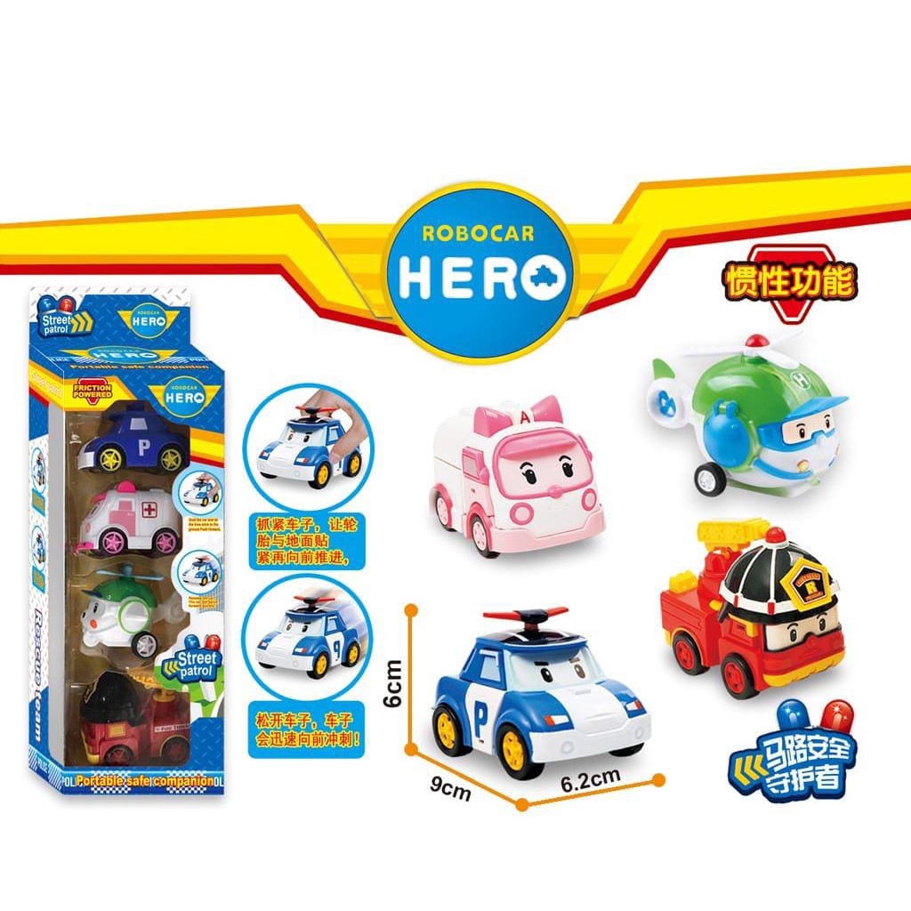 Robocar Poli Push and Pull Robot Car (4 in 1) (Ready Stock) | Shopee ...