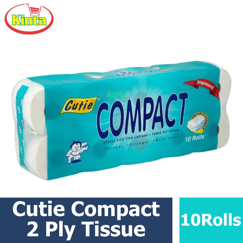 Cutie Compact Twin Ply Tissue 10 Rolls | Shopee Malaysia