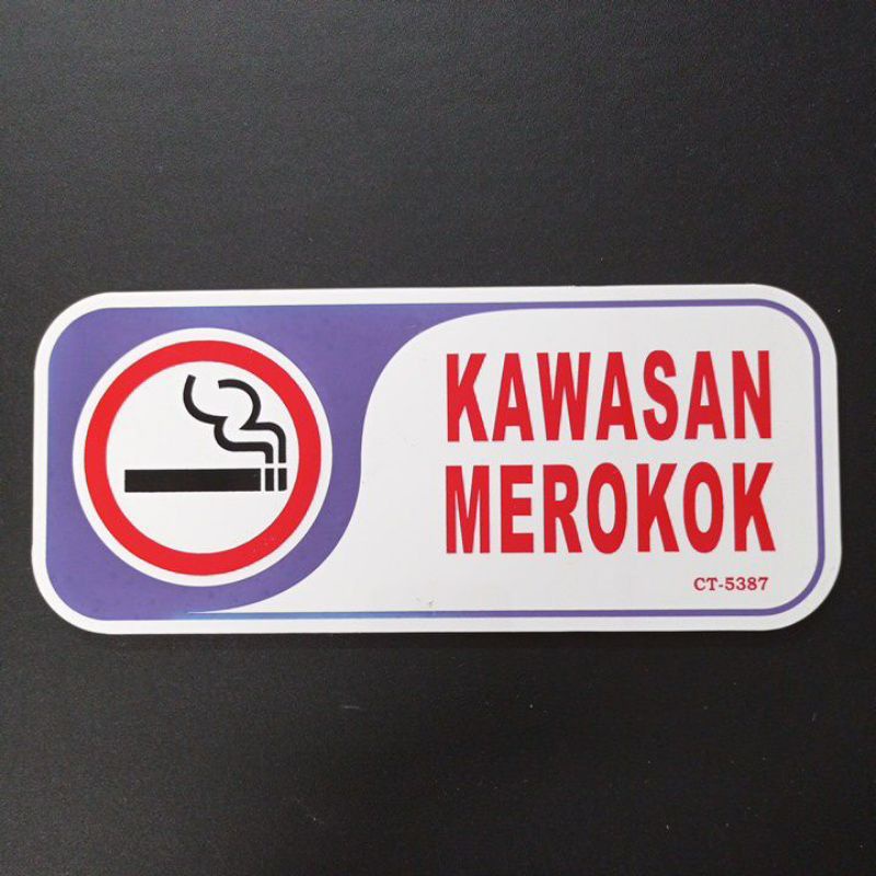 SIGNAGE PLATE/PAPAN KENYATAAN (KAWASAN MEROKOK) | Shopee Malaysia