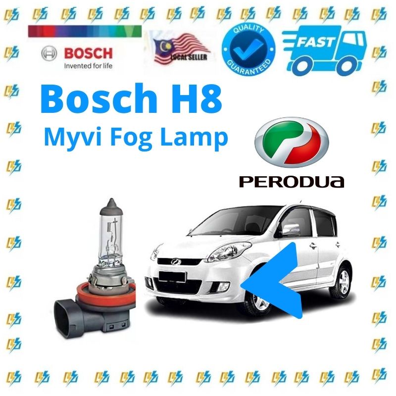 Original Bosch H8 For Perodua Myvi Fog Lamp Car Halogen Headlight ...
