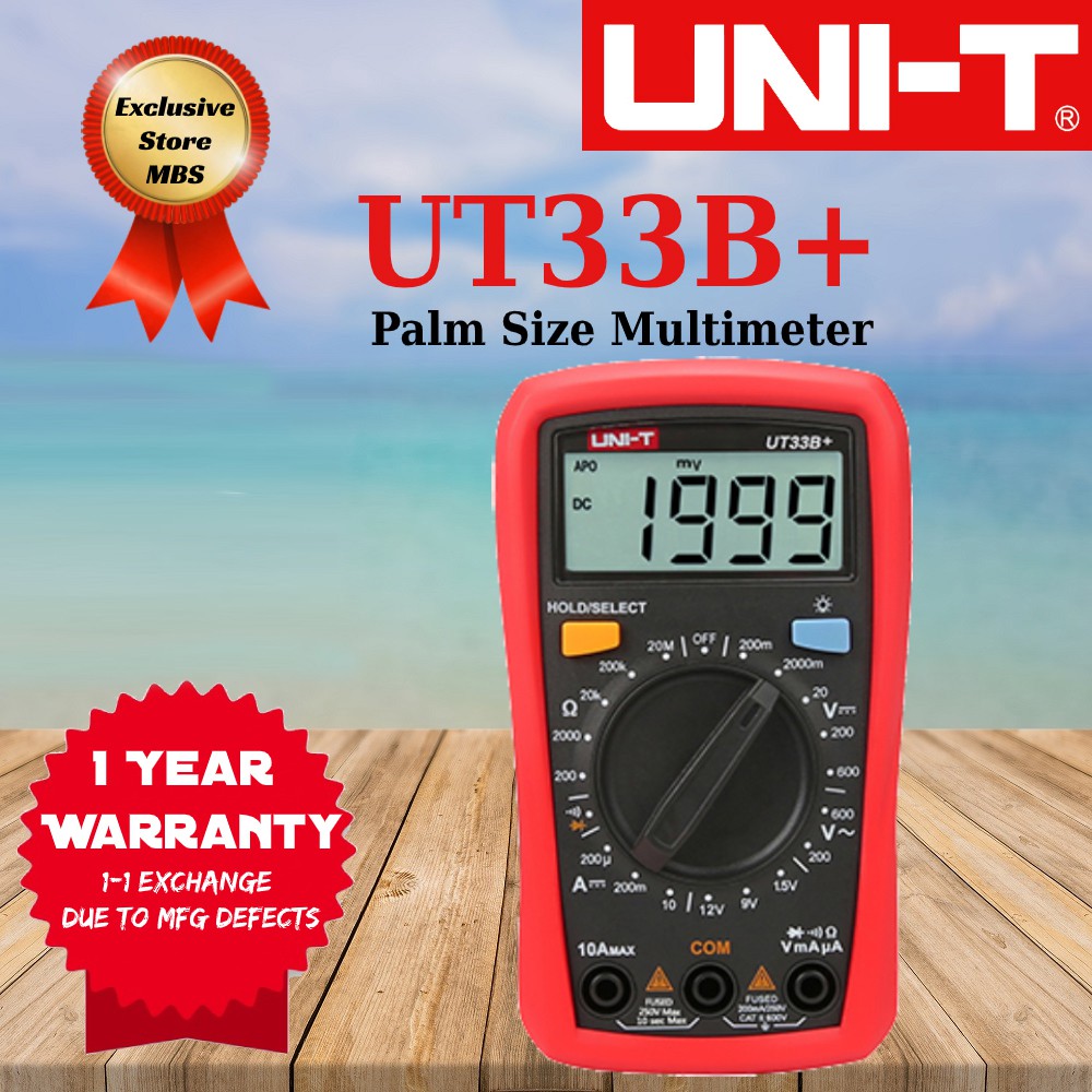 Uni T Ut33b Palm Size Multimeter Shopee Malaysia