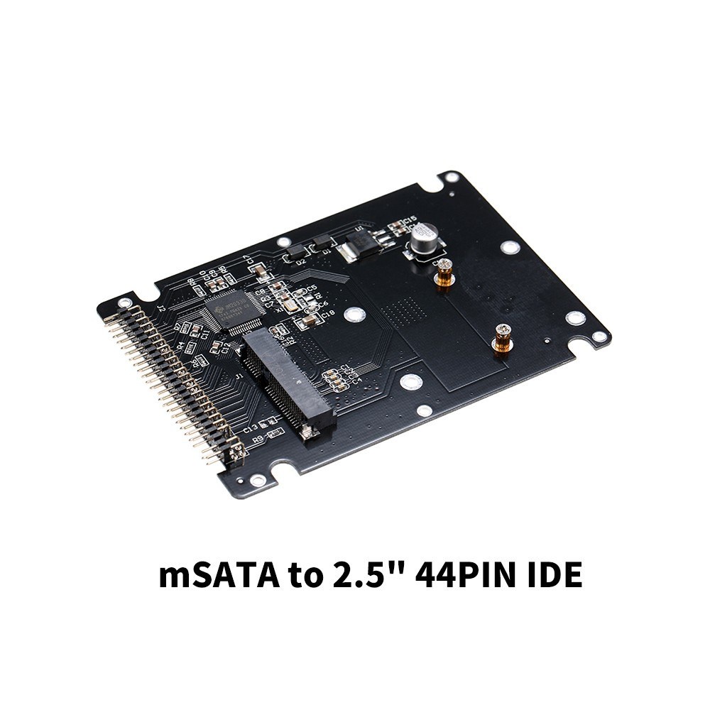 mSATA to 2.5" 44PIN PATA/IDE SSD HDD mSATA to PATA Converter Adapter ...