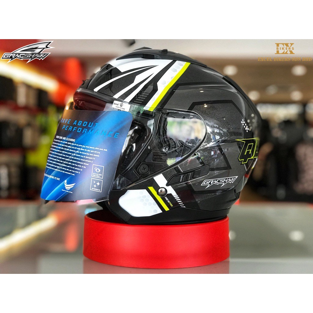 Gracshaw G555 Geomax Helmet (Quickster Grey) | Shopee Malaysia