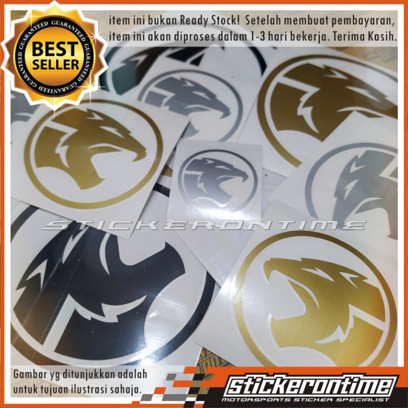 Sticker Logo Proton New Symbol Lambang stickerontime 5 inci Silver | PGMall