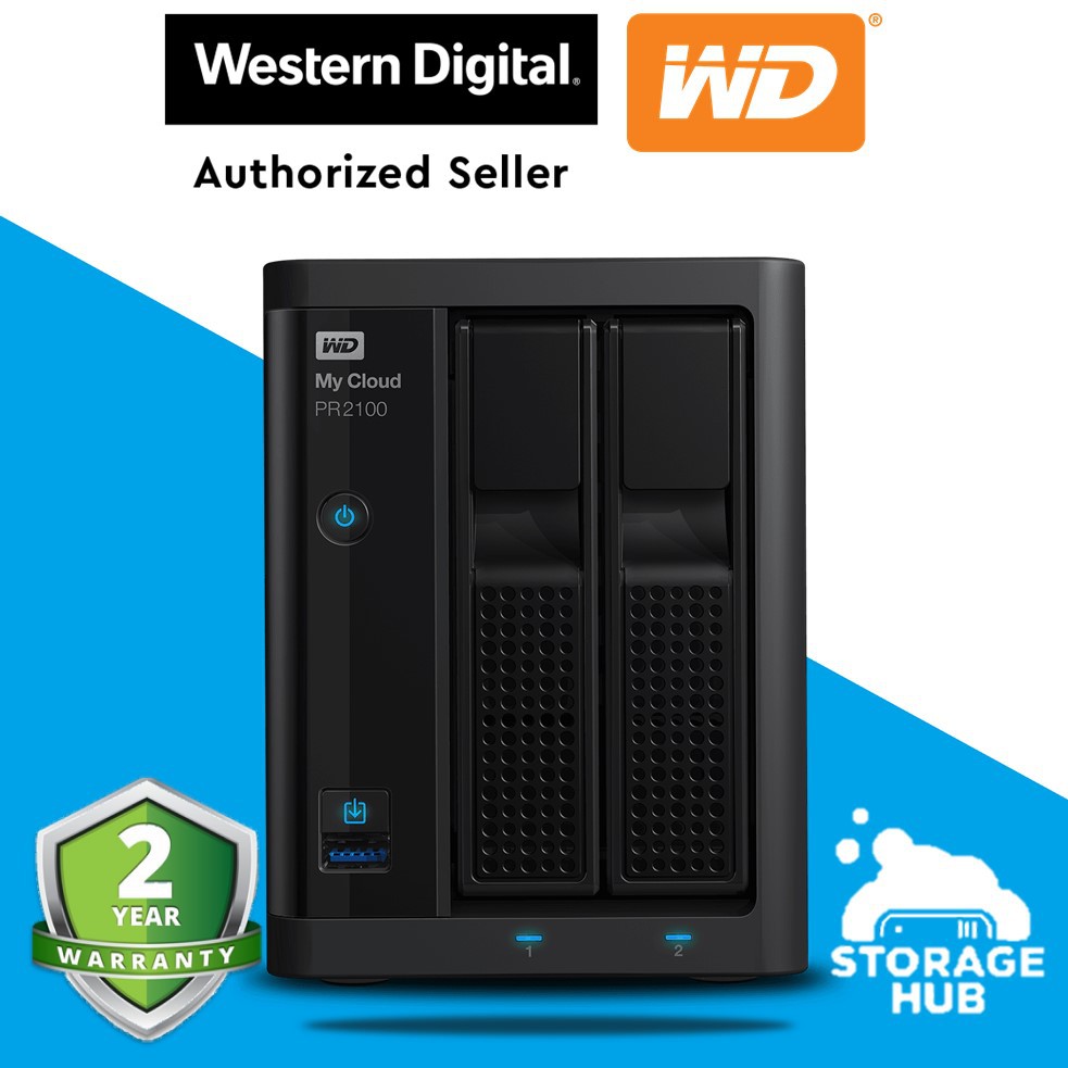 Western Digital WD PR2100 NAS 4TB/12TB/20TB 2 Bay NAS My Cloud Storage ...