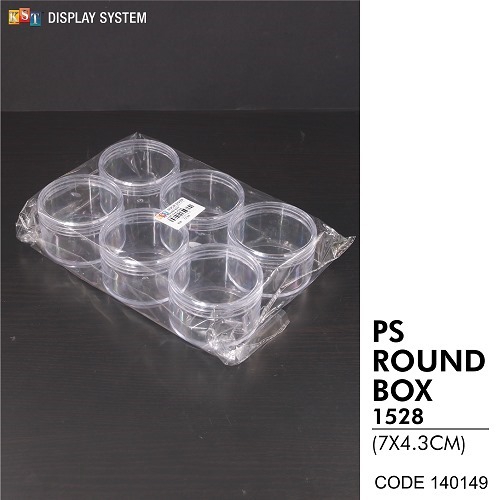 Transparent Plastic Storage Compartment Box Clear Round Container ...