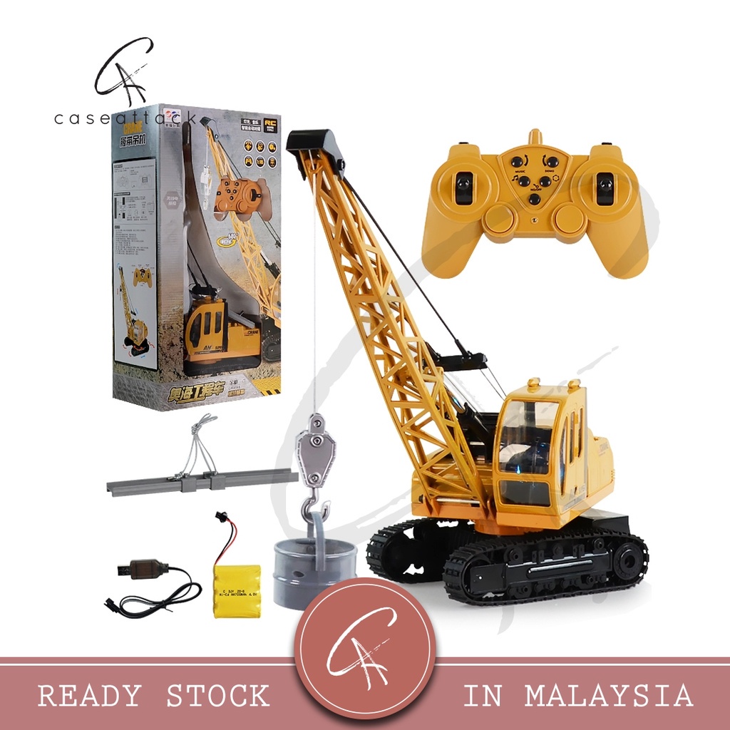 Casettack 2.4Ghz RC Toy Remote Control Crane Construction Vehicle Car ...