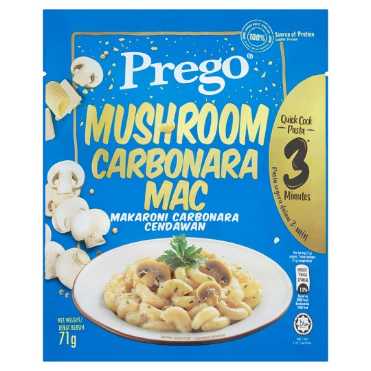 Prego Quick Cook Pasta : Mushroom & Carbonara Mac (70g) | Shopee Malaysia