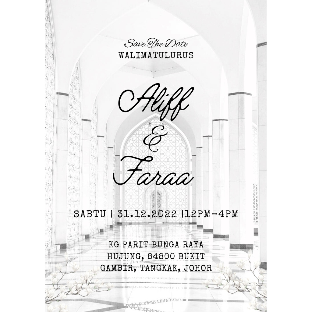 KAD KAWIN/TUNANG Card Digital Whatsapp + Pelan Lokasi | Shopee Malaysia