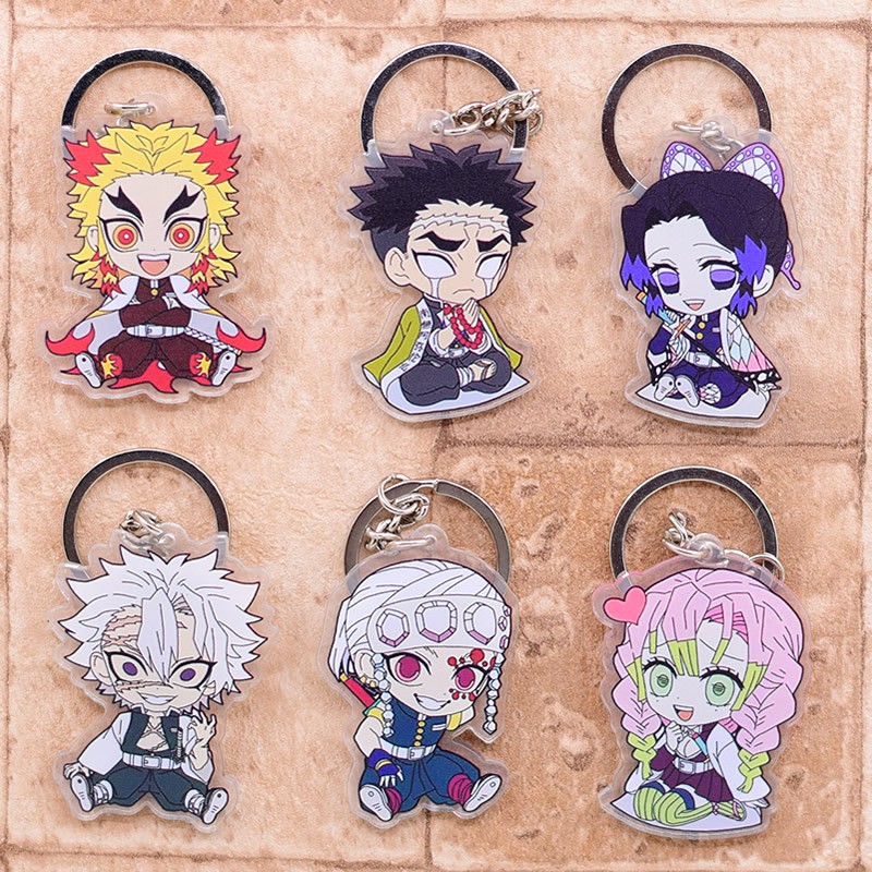 Demon Slayer Keychain Series #1 Double Sided Acrylic Key Chain Kimetsu ...