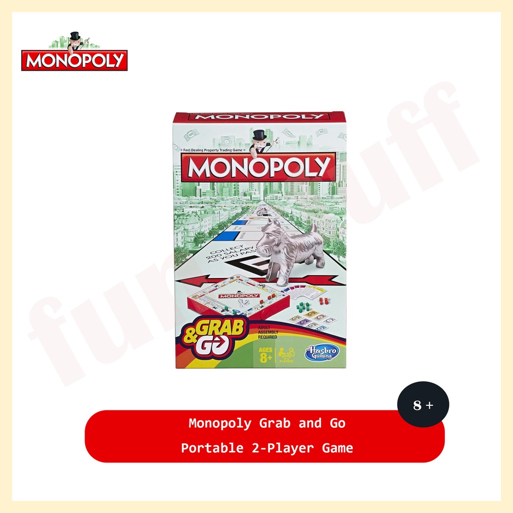 MONOPOLY Grab and Go Portable 2-Player Game | Shopee Malaysia