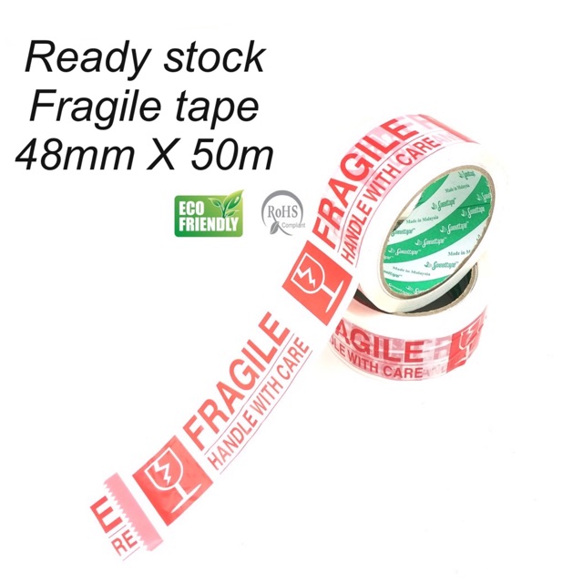 50mic FRAGILE OPP TAPE 48mm X 50M for protect your packaging | Shopee Malaysia