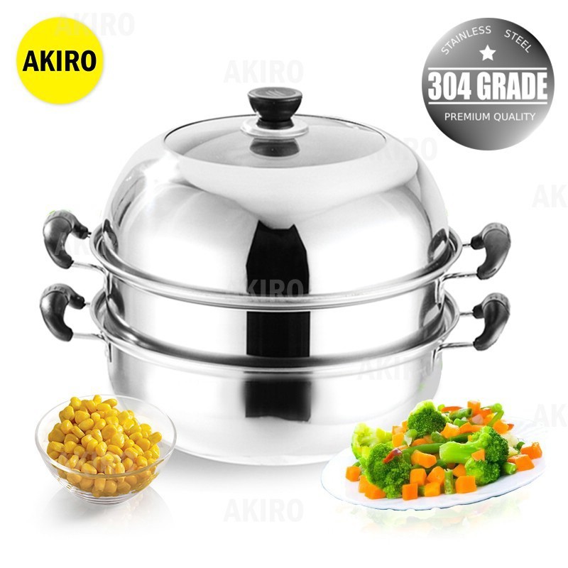 Periuk Kukus Aluminium 2 Tingkat - Steam Pot Periuk HL-COOK-001 ...