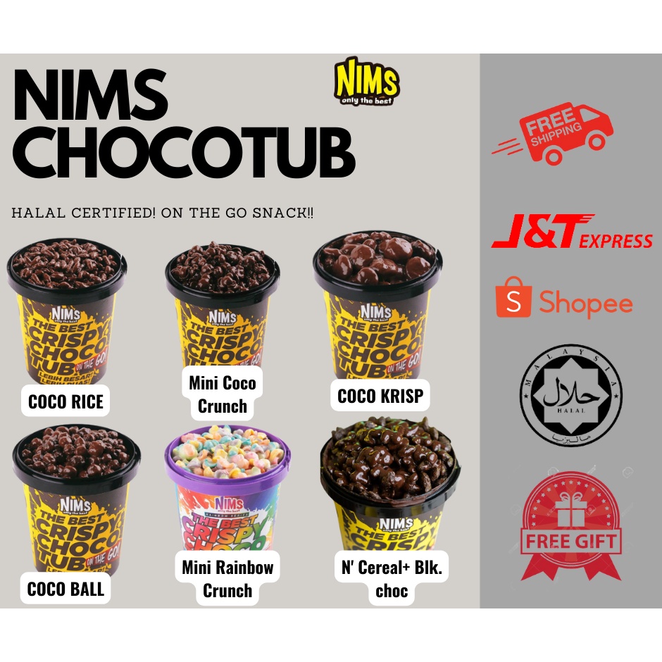 [Chocojar/choco jar] NIMS Crispy Choco Tub - [choco jar murah/nims ...
