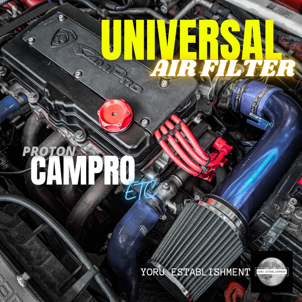 Universal Intake Open Pod Air Filter (3 Inch) with Steel Clamp - CAMPRO ...