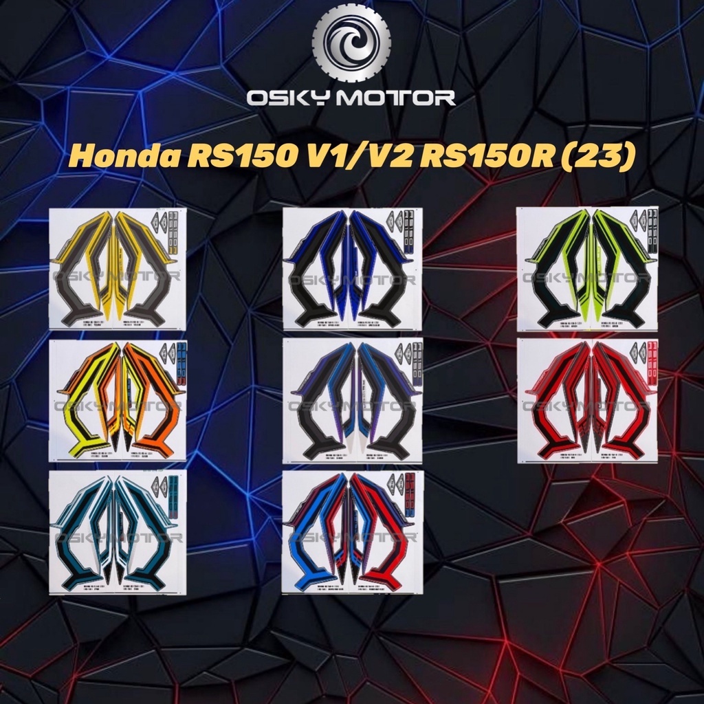 Honda RS150 V1/V2 RS150R (23) Body Sticker - Yellow / Blue / Green ...