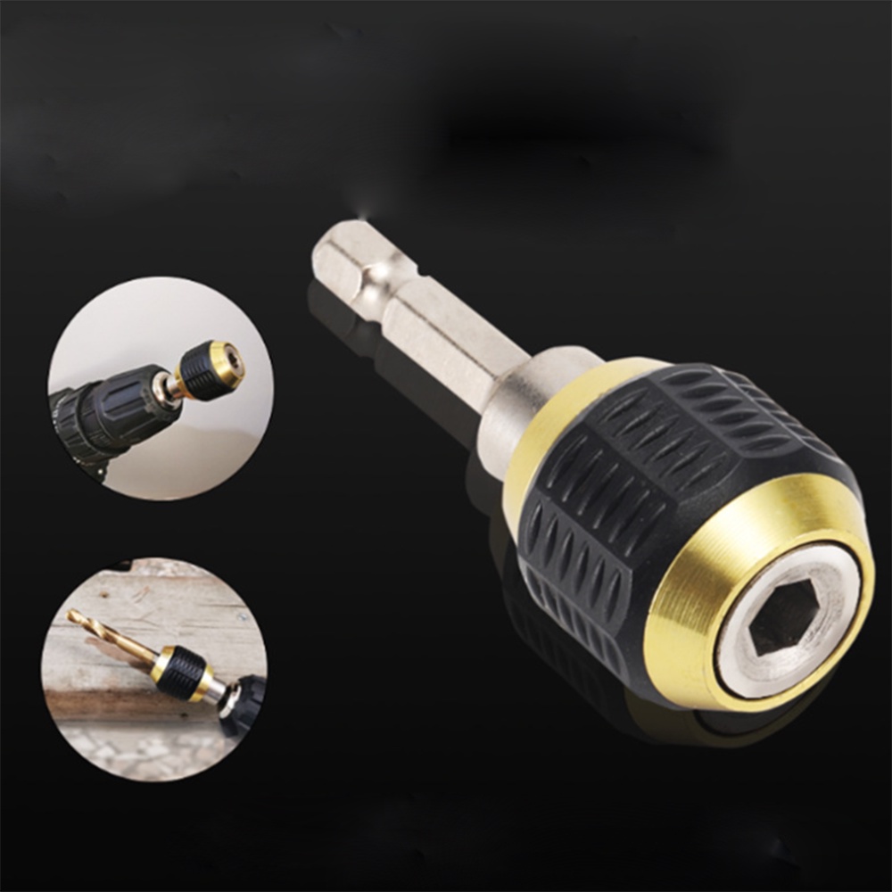 Three-jaw 1/4 inner hexagon 60mm pop-up hexagonal rod with quick ...