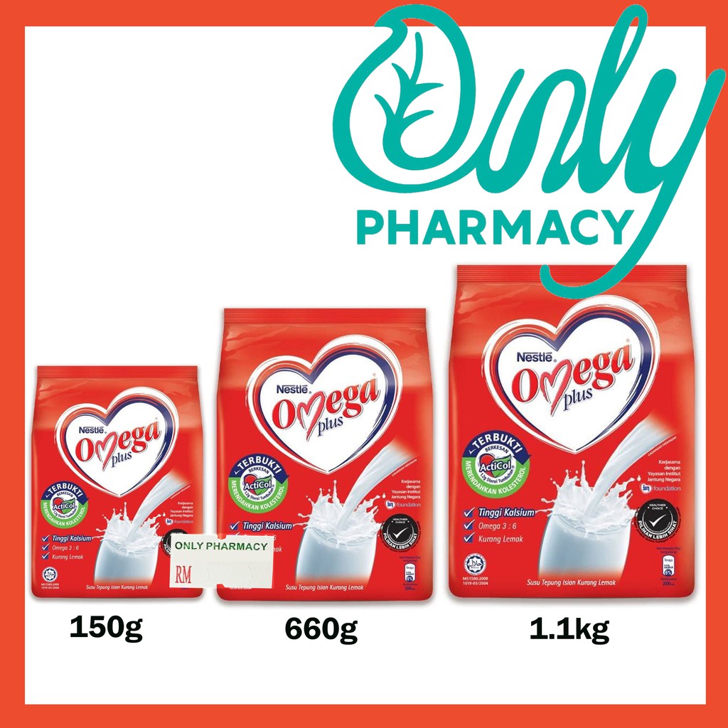 Nestle Omega Plus Milk Powder 150g or 600g or 1.1kg (Susu Omega ...