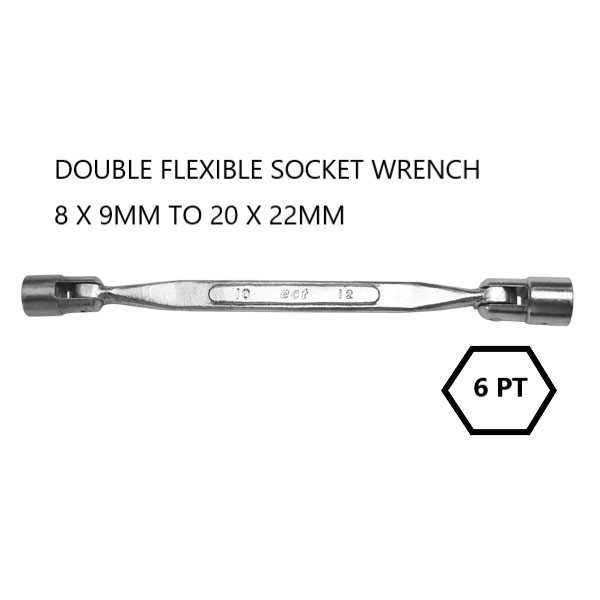 Promax Double Flexible Socket Wrench 8 x 9mm to 20 x 22mm | Shopee Malaysia