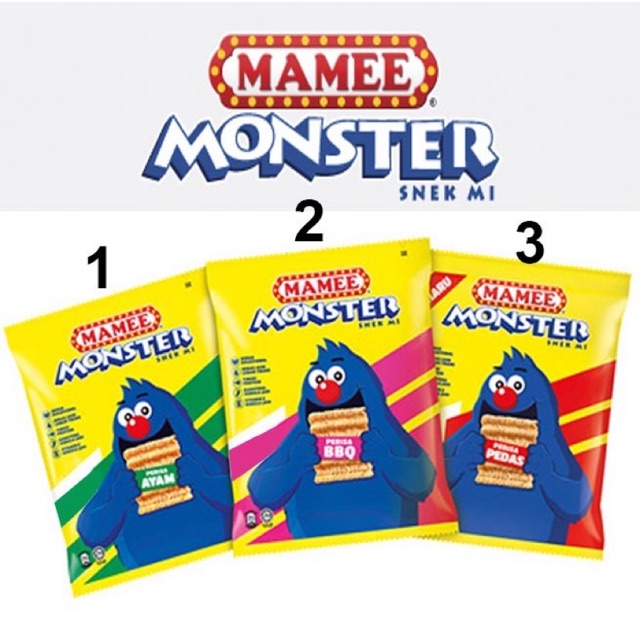 【READY STOCK】Mamee Monster Crispy Snack (Pedas / BBQ / Ayam) | Shopee ...