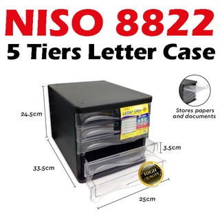 Niso 8822 Document Drawer 5 Tiers 5 Layer Document Tray 5 Tier Document ...
