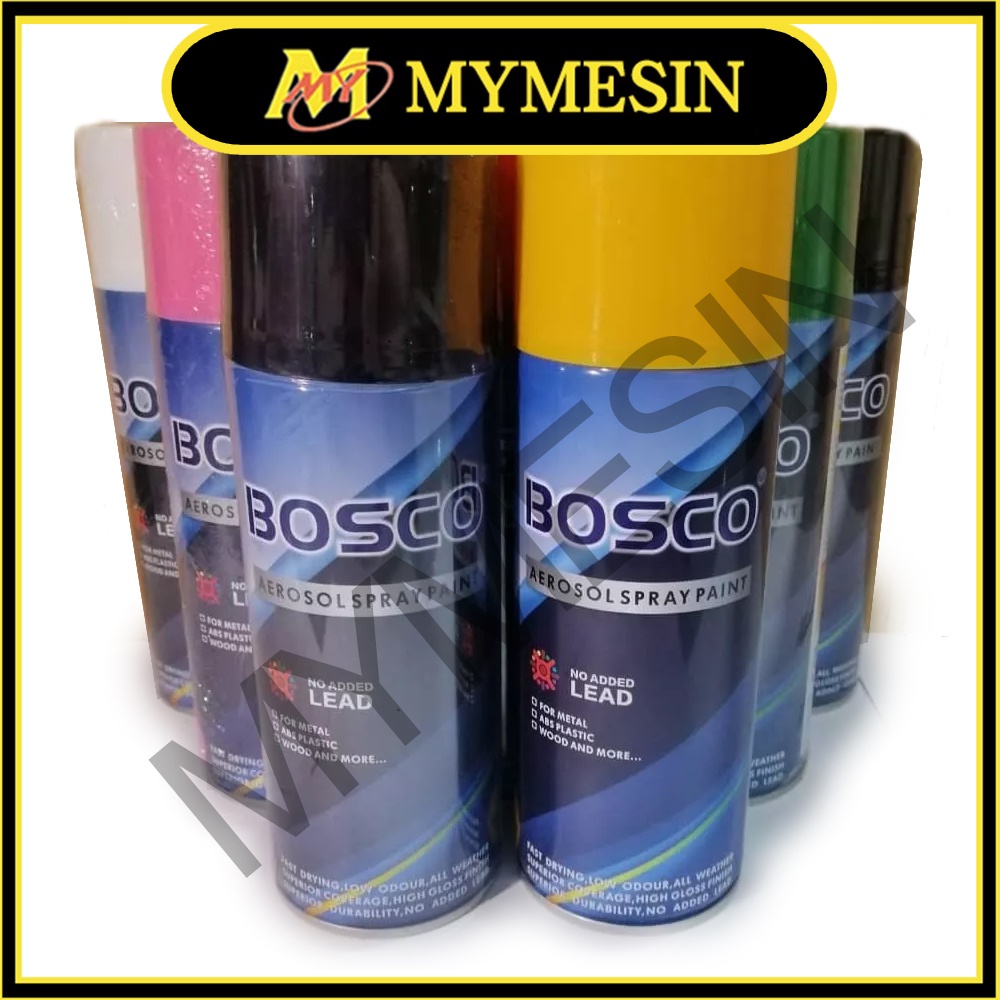 MY Bosco Standard Aerosol Spray Paint / Cat Sembur 325ml | Shopee Malaysia