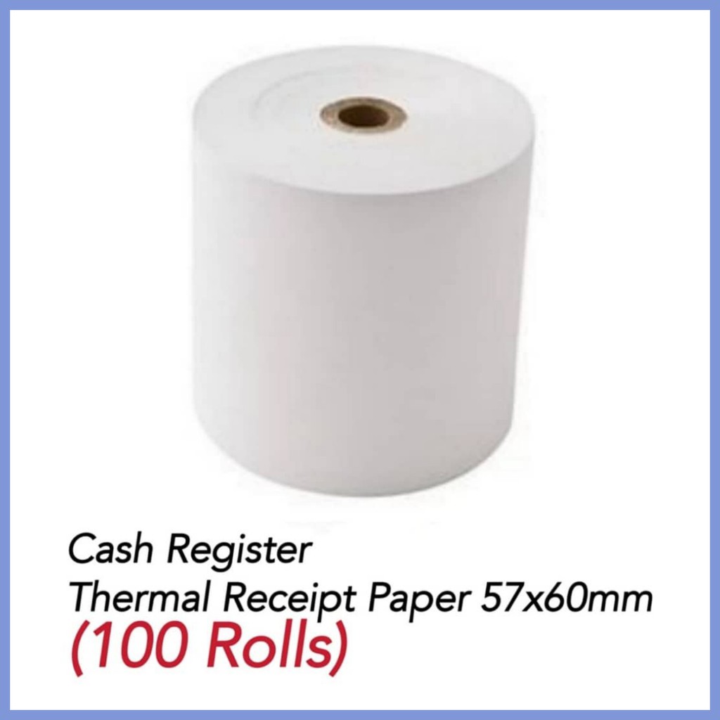 Cash Register 57x60mm Thermal Receipt Paper (100 Rolls) | Shopee Malaysia
