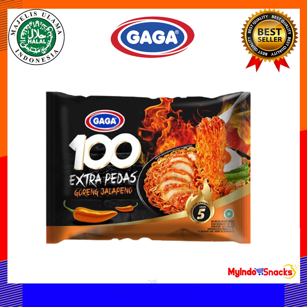 GAGA 100 Mi Cepek Pedas gilaa ( Rasa Goreng Jalapeno ) | Shopee Malaysia